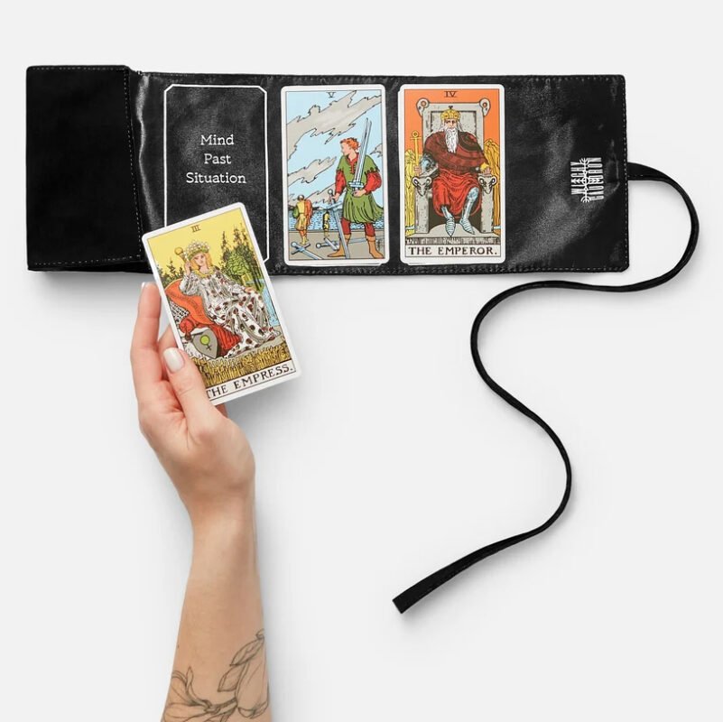 Tarot satin Storage | Black Tarot Deck Storage Holder – Witchy Cauldron
